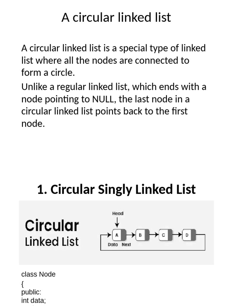 Circular Linked List | PDF
