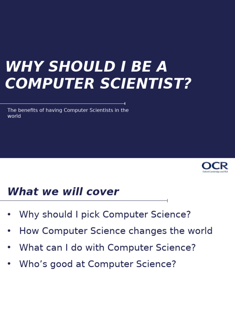 Benefits of Being a Computer Scientist | PDF | Computer Science | Computing