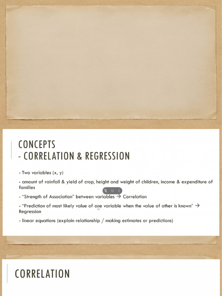Concepts - Correlation & Regression | PDF
