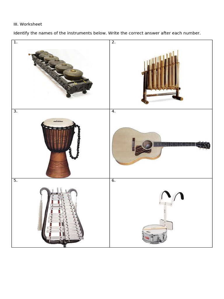 Instrumental Groups - Activity | PDF