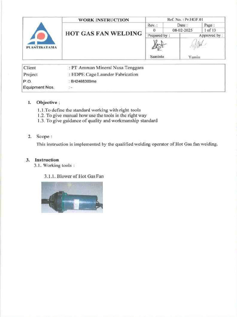 Hot Welding Procedure | PDF