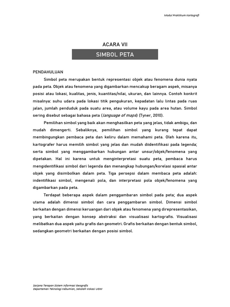 Simbol Piktorial dalam Kartografi | PDF