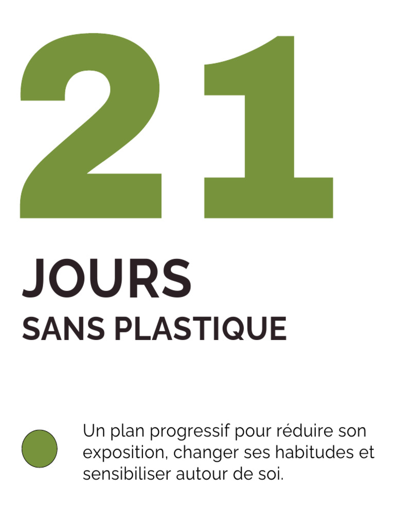 21 Jours pour Vivre Sans Plastique | PDF