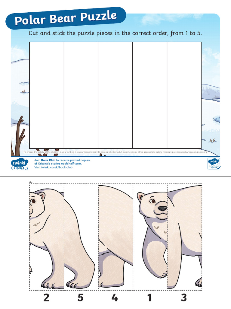 Polar Bear Puzzle Activity for EYFS | PDF