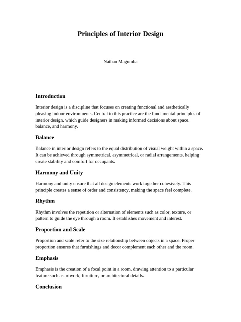Principles of Interior Design | PDF