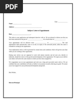 Assignment Letter Template Sample | PDF