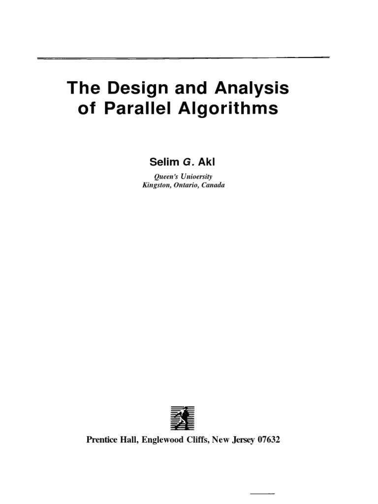 The Design And Analysis Of Parallel Algorithms Pdf Algorithms And Data Structures Areas Of