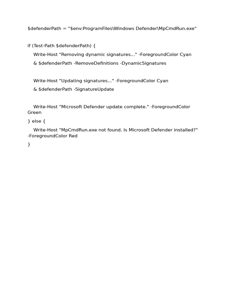 Update Microsoft Defender Signatures | PDF
