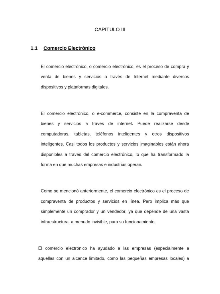 Capitulo III | PDF | Comercio electrónico | Las compras en línea