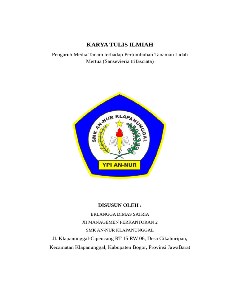 KTI Tanaman Lidah Mertua | PDF