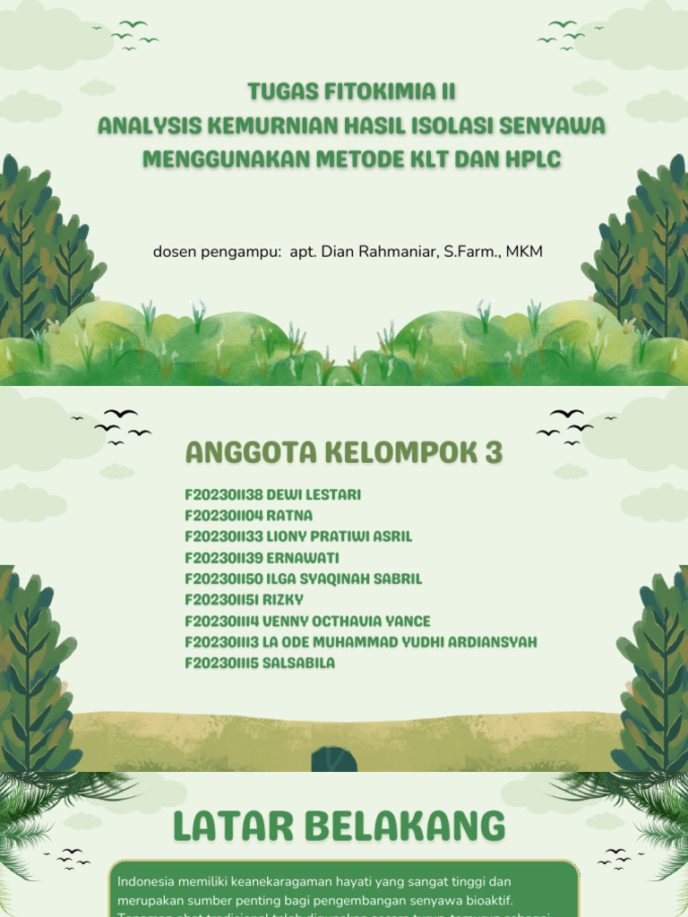 Analisis Kemurnian Senyawa KLT dan HPLC | PDF