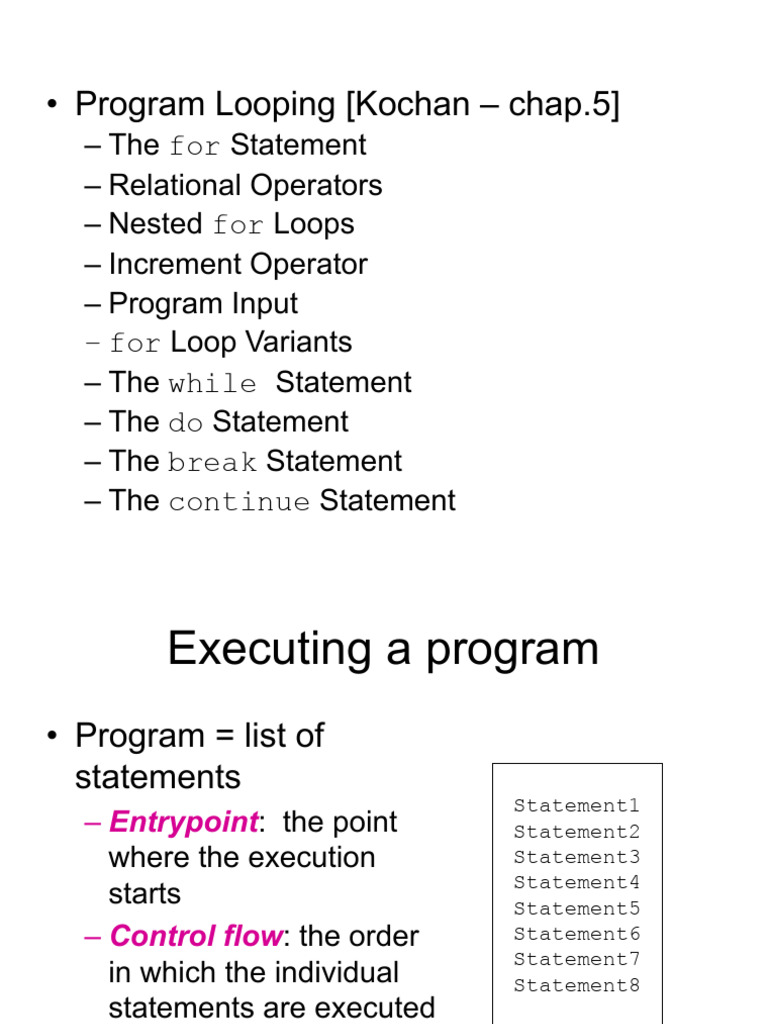 Chapter 1b Control Flow | PDF | Control Flow | Boolean Data Type