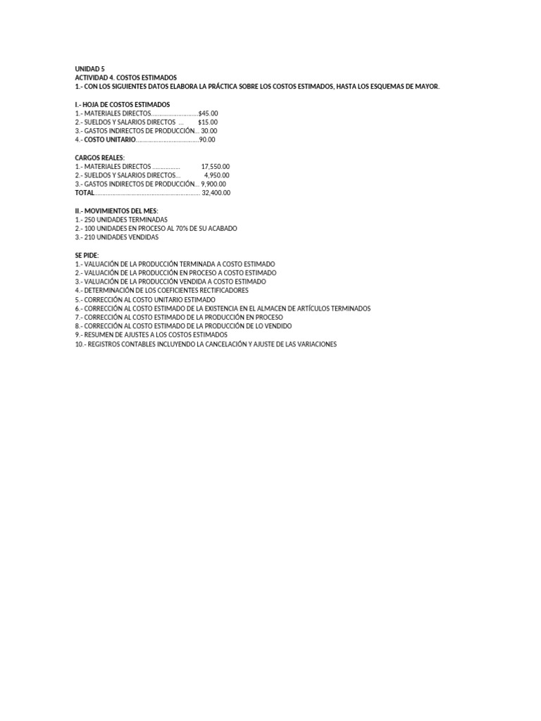 Actividad 4. Unidad 5 | PDF
