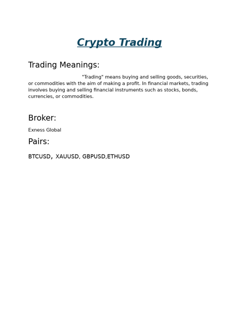 Trading | PDF