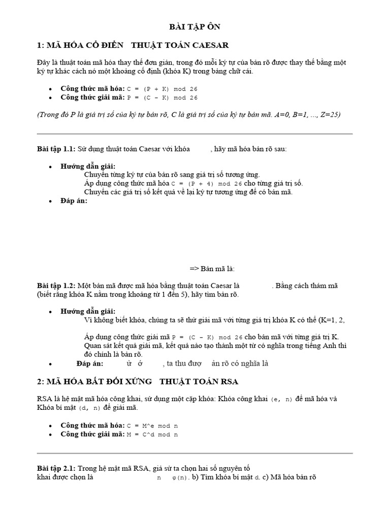 De Bai Tap On GUI SV | PDF