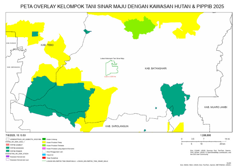 Peta Overlay PIPPIB 2025 dan Kelompok Tani | PDF