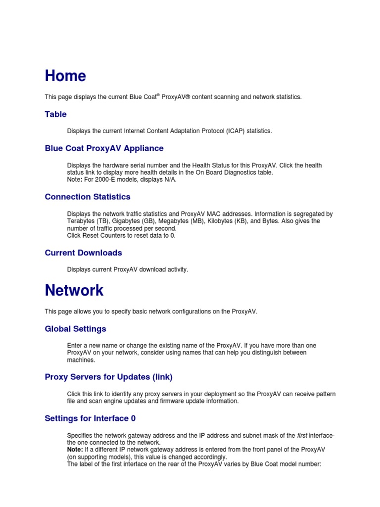 BlueCoat ProxyAV | PDF | Transport Layer Security | Proxy Server