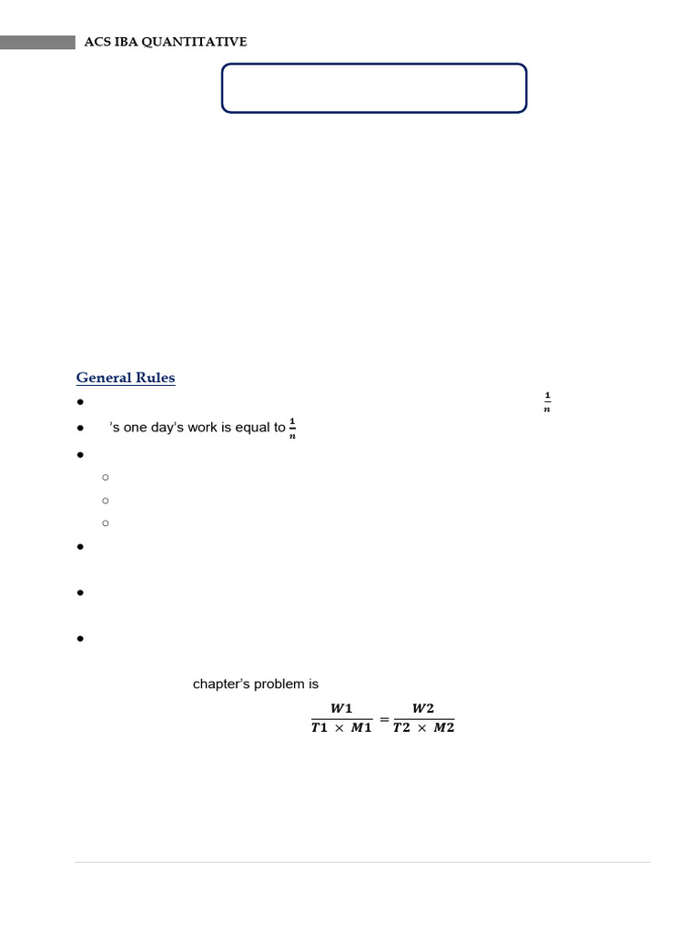 ACS IBA Math Quant - Chapter 10 - Work Done | PDF | Mathematics