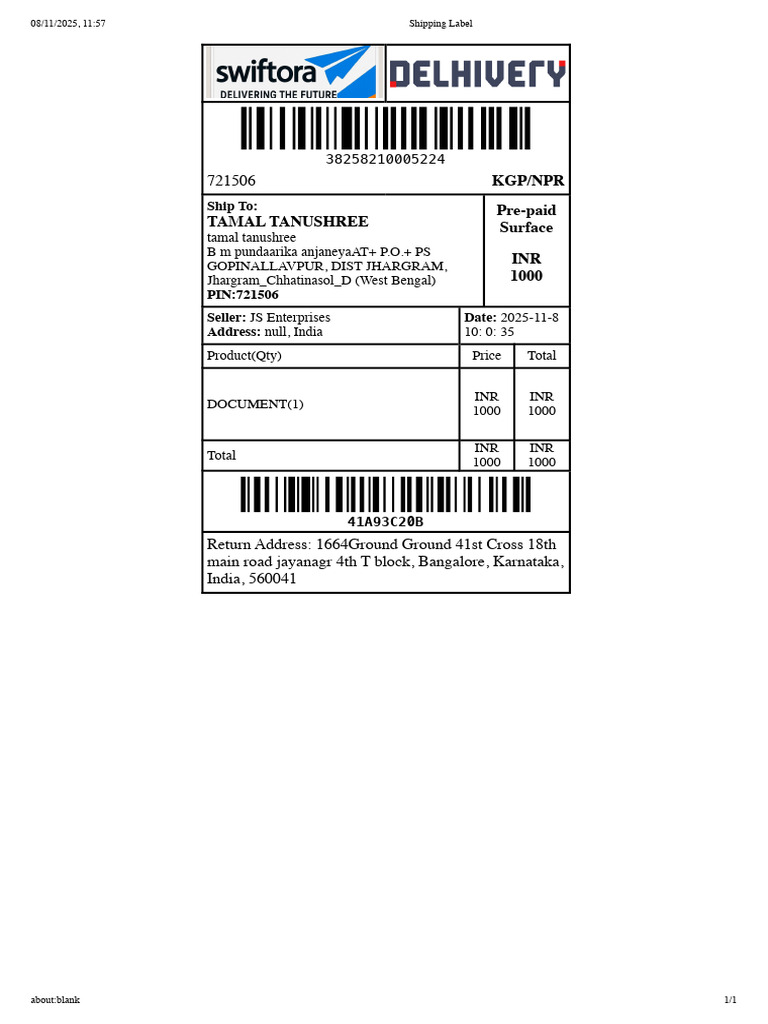 Shipping Label | PDF