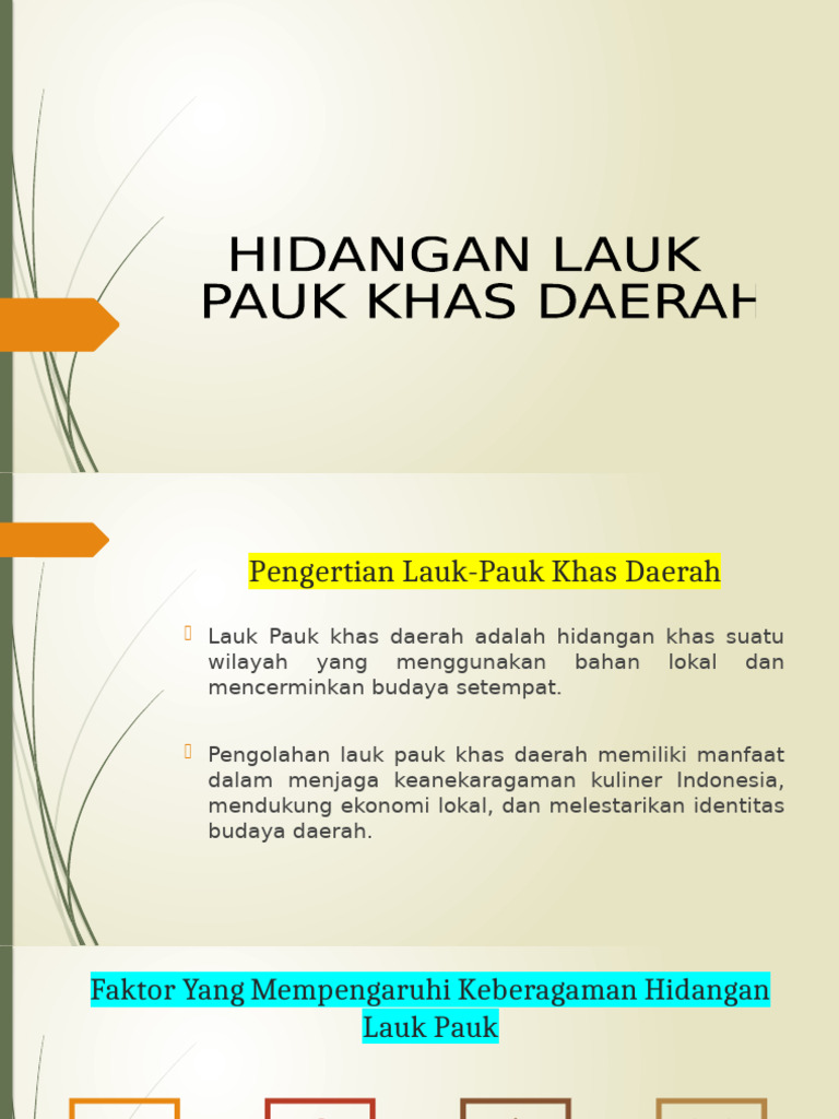 Lauk-Pauk Khas Daerah di Indonesia | PDF