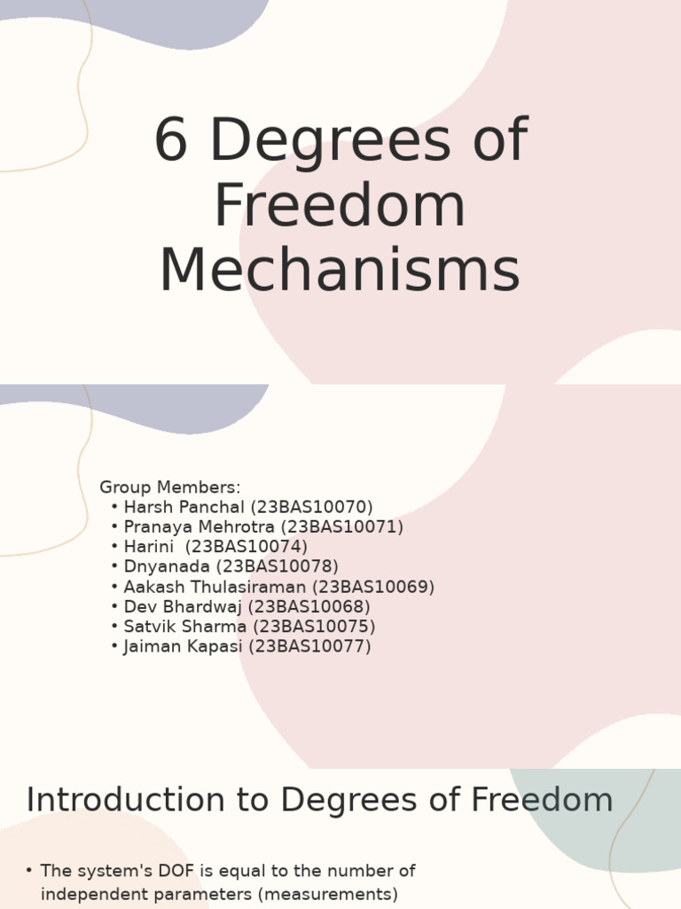 Understanding 6 Degrees of Freedom | PDF | Rotation | Kinematics