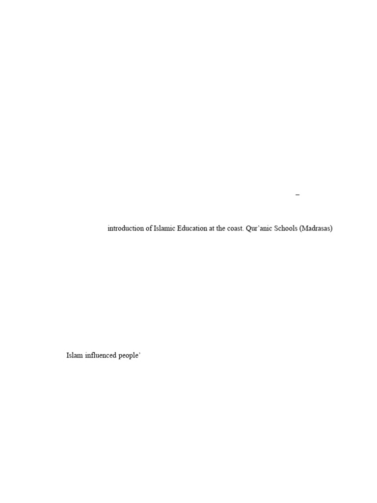 Impact of Islam on East African Coast | PDF | East Africa | Swahili ...