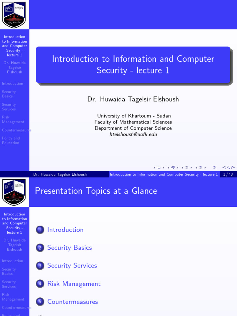Intro to Information Security Basics | PDF | Security | Computer Security