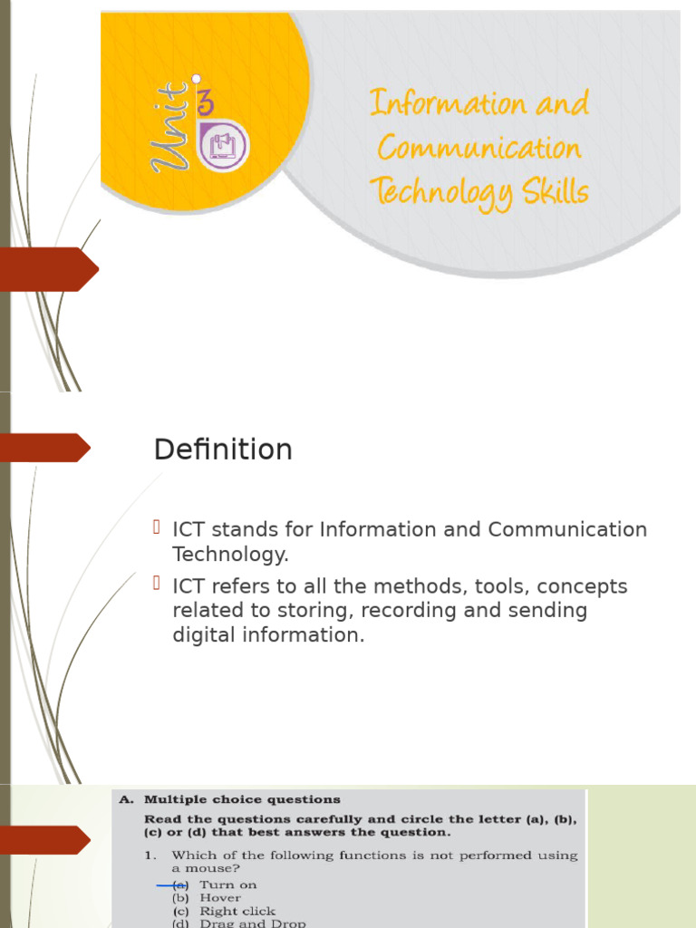 Unit 3 ICT Skills | PDF