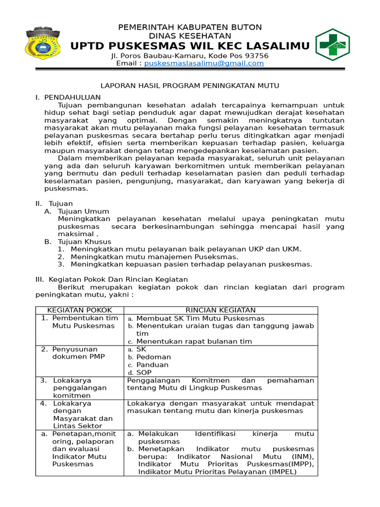 Laporan Hasil Program | PDF