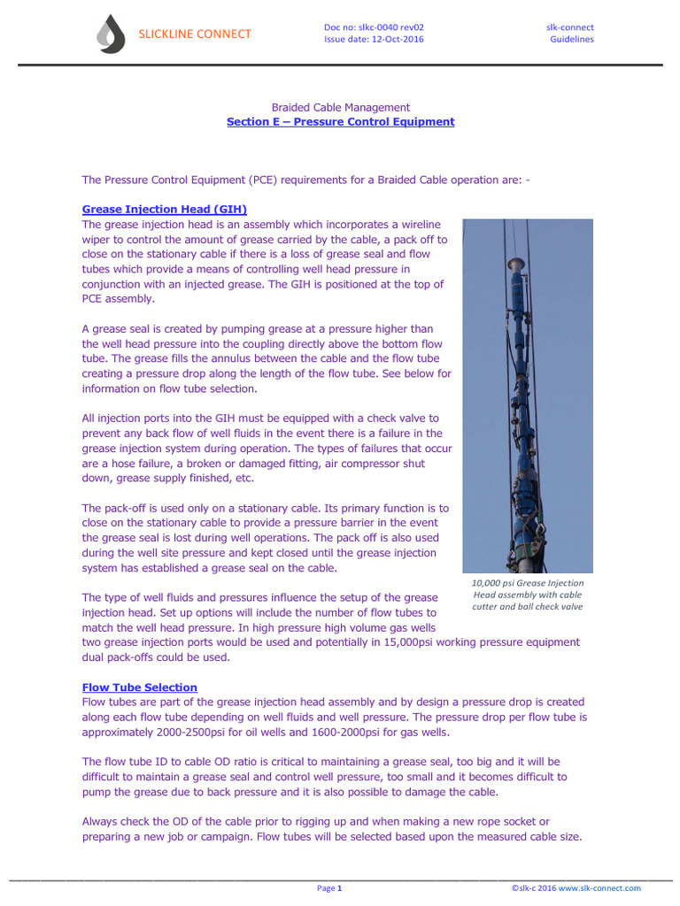 Section E Braided Cable PCE Rev02 | PDF | Pump | Oil Well