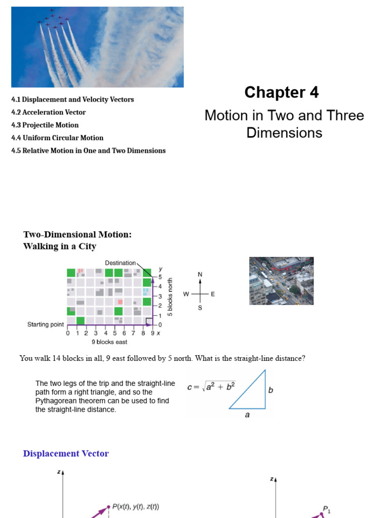 Motion in Two and Three Dimensions | PDF | Acceleration | Elementary ...