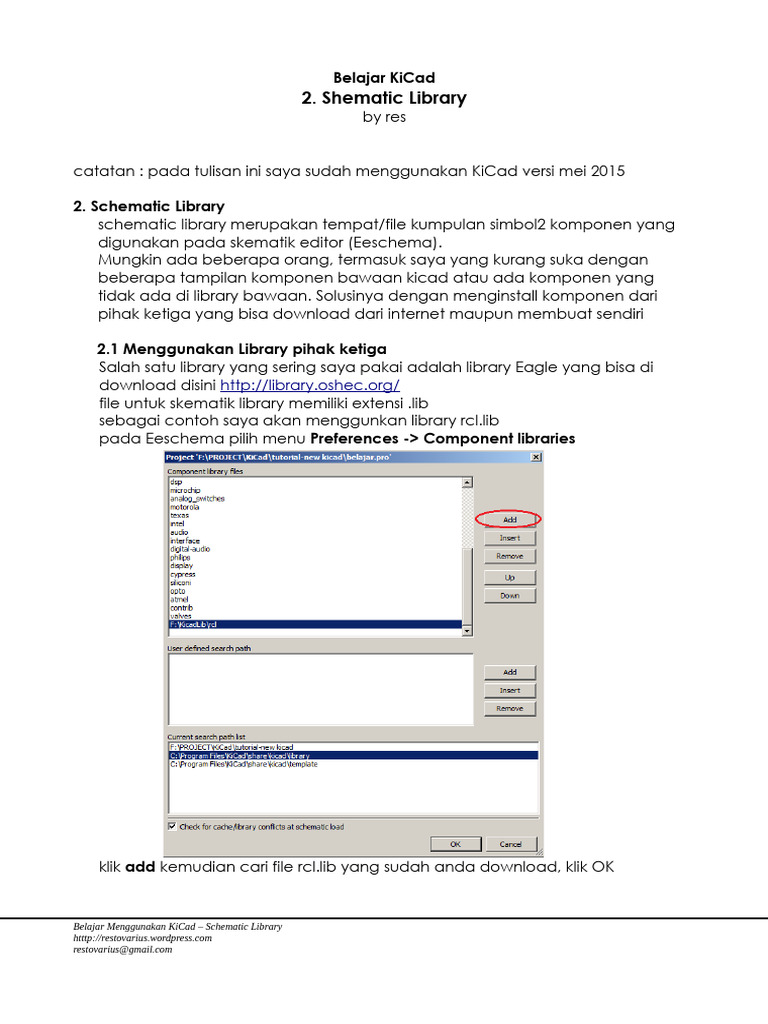 Belajar Kicad 2 Schematic Library | PDF