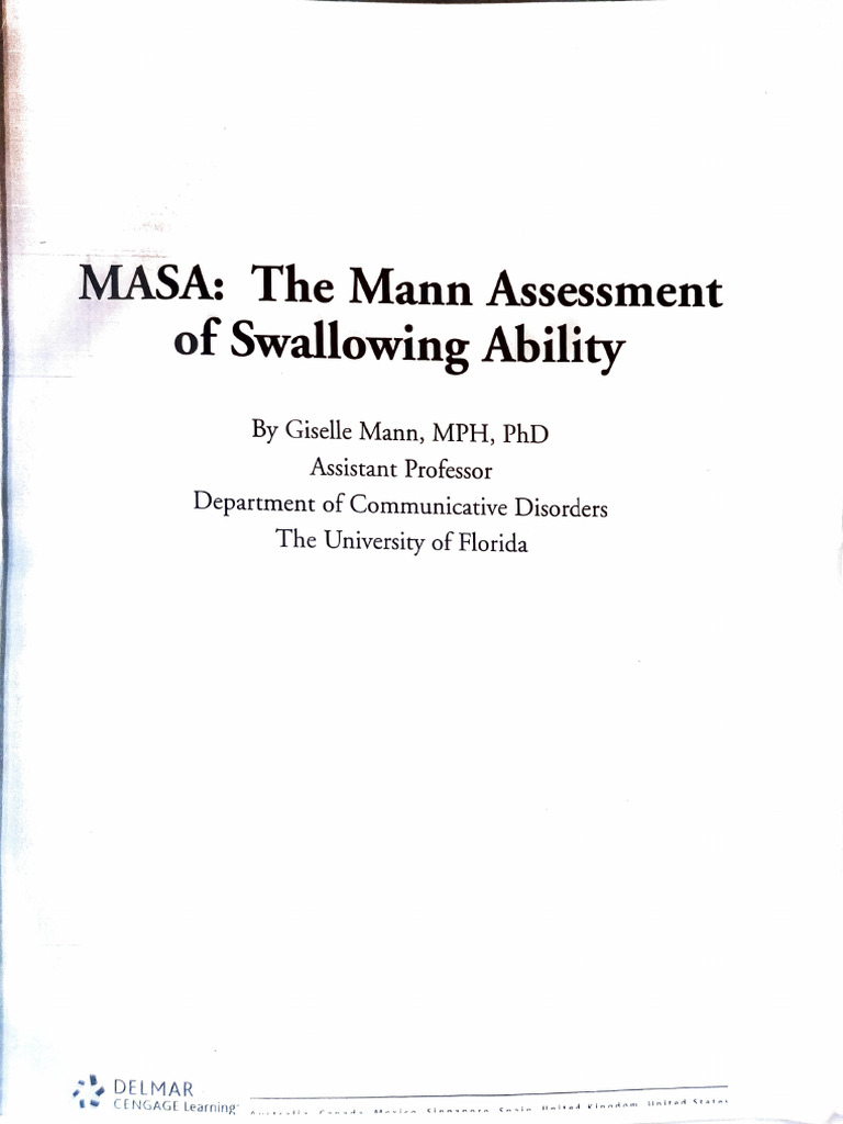 MASA: Swallowing Ability Assessment Guide | PDF | Tongue | Respiratory ...