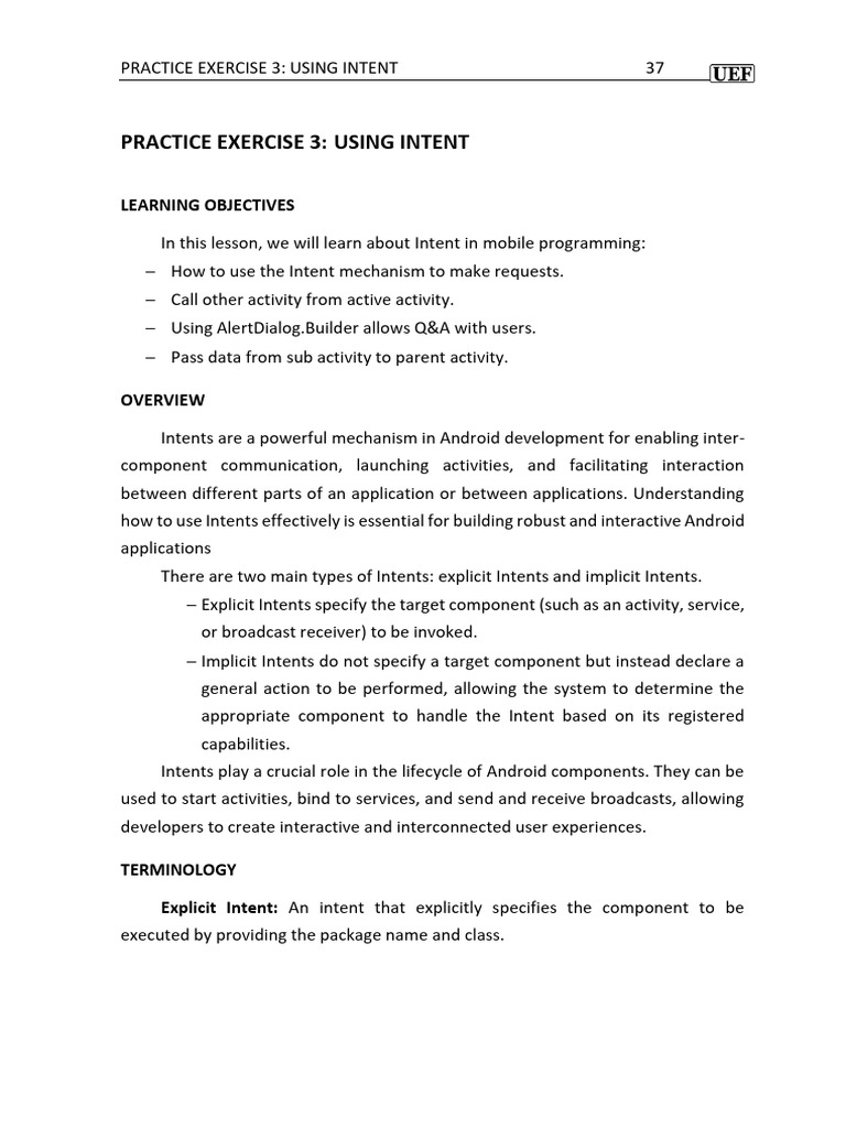 Mobile Device Programming Lab 03 | PDF | Area | Mobile App