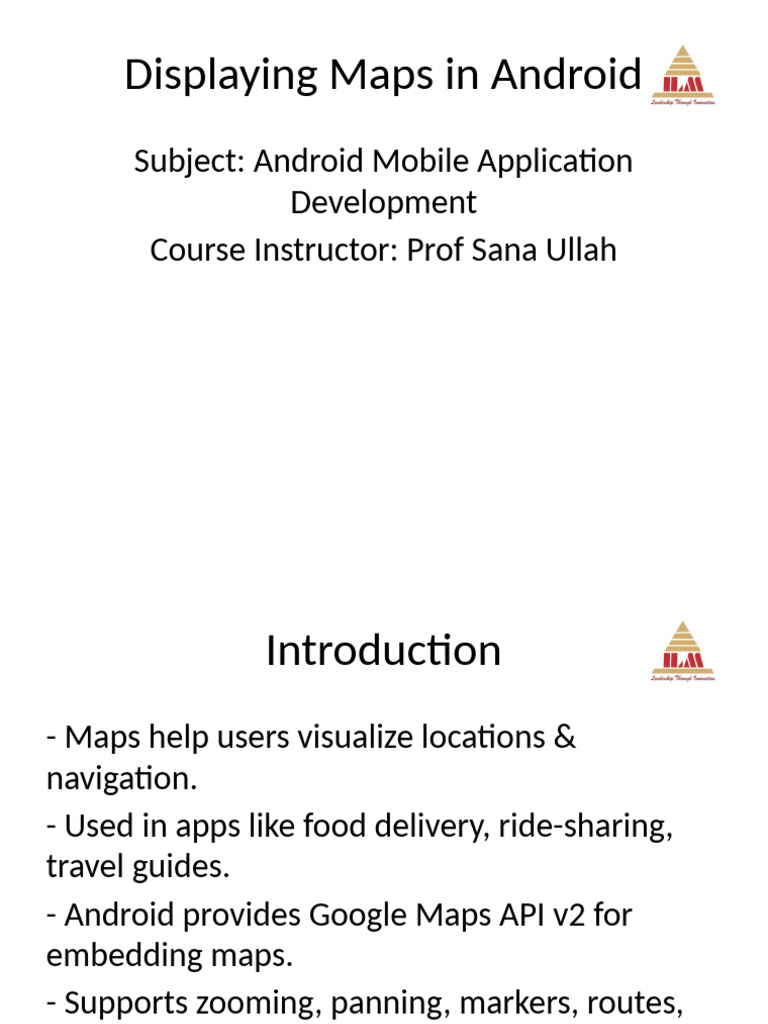 Displaying Maps in Android | PDF | Android (Operating System) | Mobile App