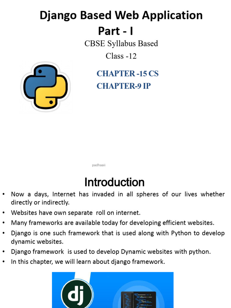 Chapter 15 Django Based Web Application Part I 1 | PDF | World Wide Web ...