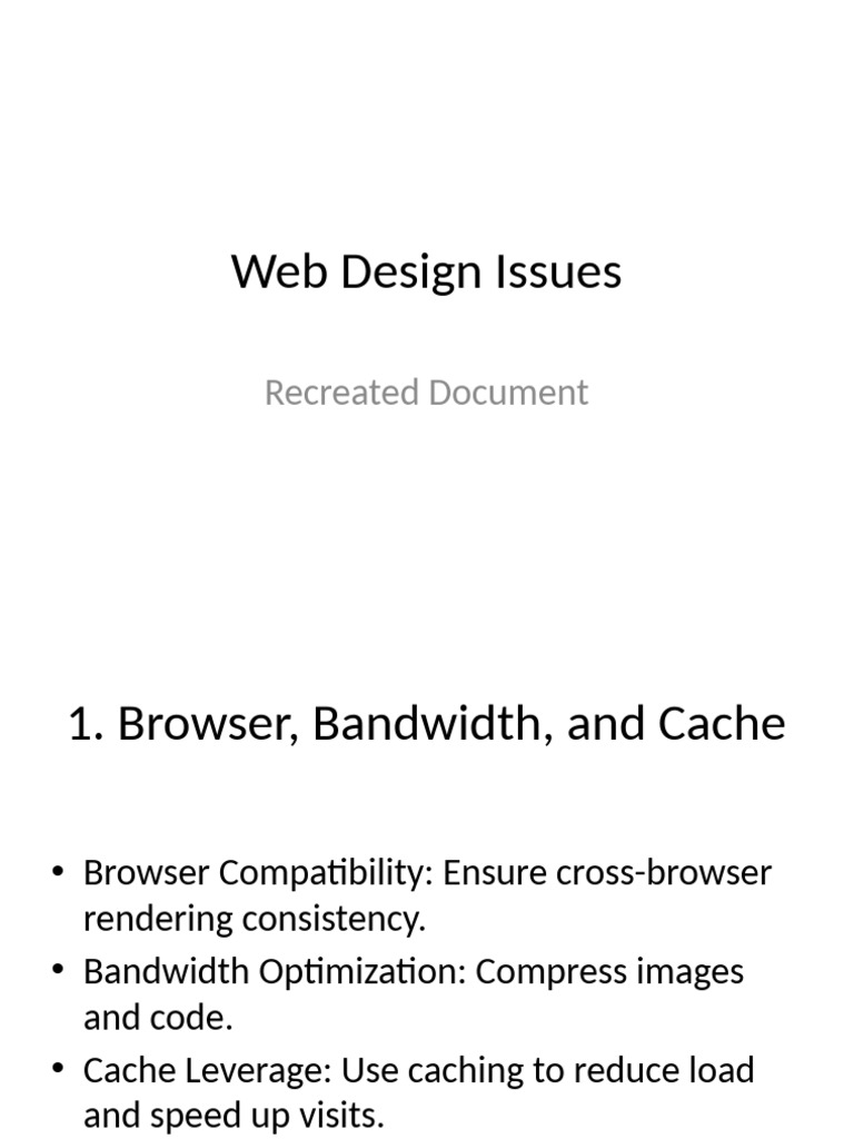 Web Design Issues | PDF