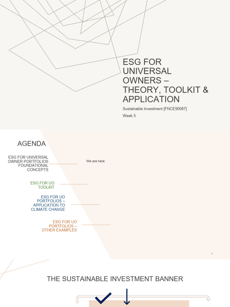 Week 5 - Universal Ownership | PDF | Risk | Systemic Risk