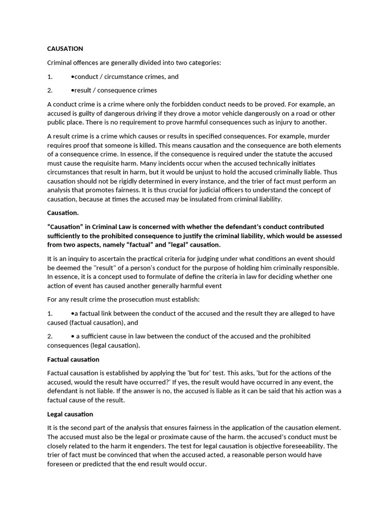 Causation Simplified (2) | PDF | Causation (Law) | Crimes
