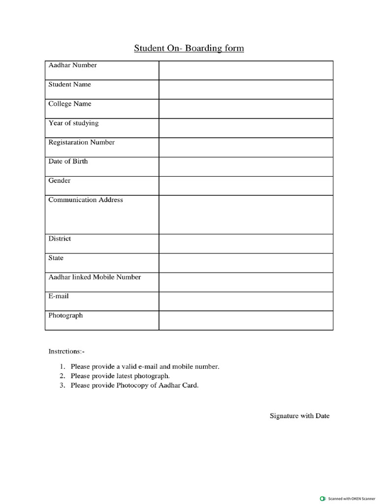 Biometric Form | PDF