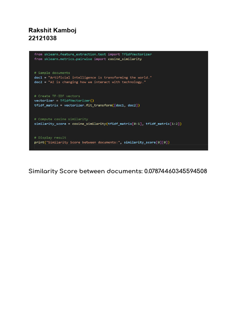 IR Practical 1 | PDF