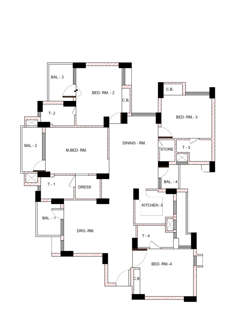 Floor Plan Layout with Bedrooms and Rooms | PDF