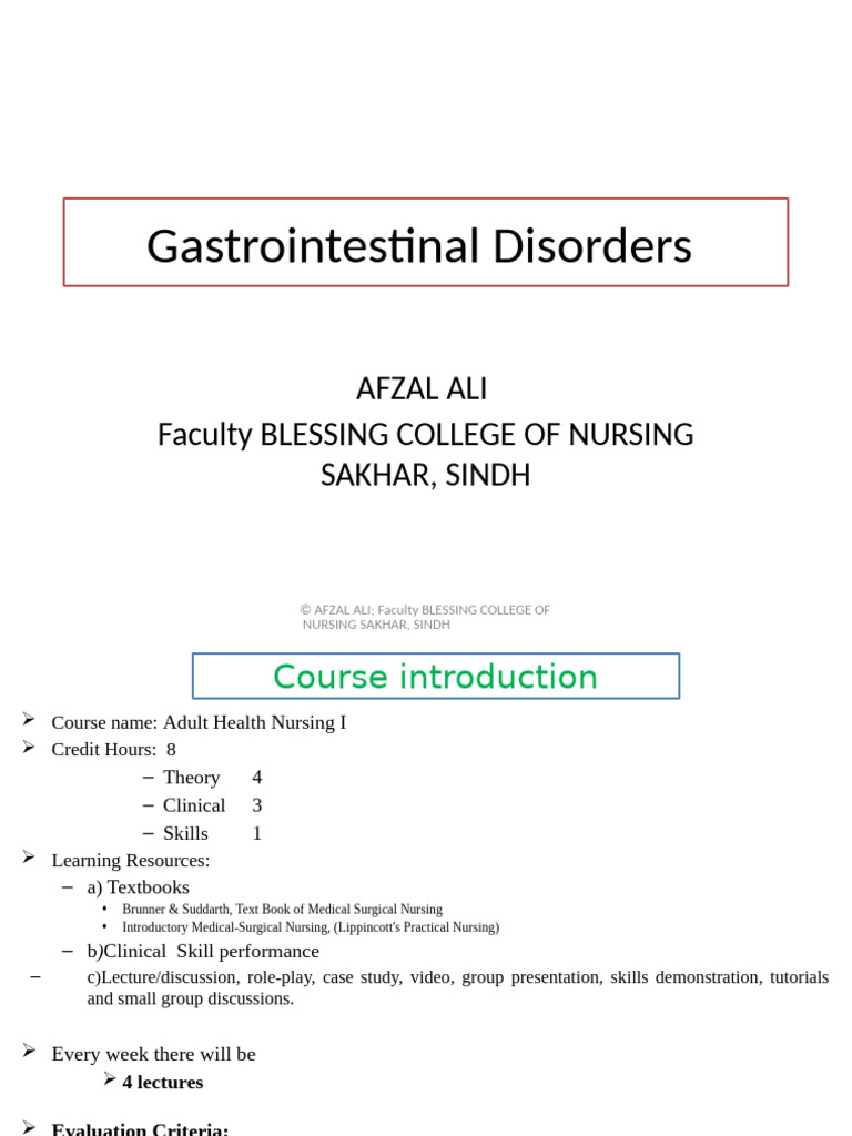 UNIT I Gastrointestinal Disorders Stomatitis, Cancer, GERD, Achalasia ...