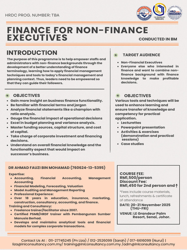 (20-21 Nov) Finance For Non-Finance Executives - Compressed | PDF ...