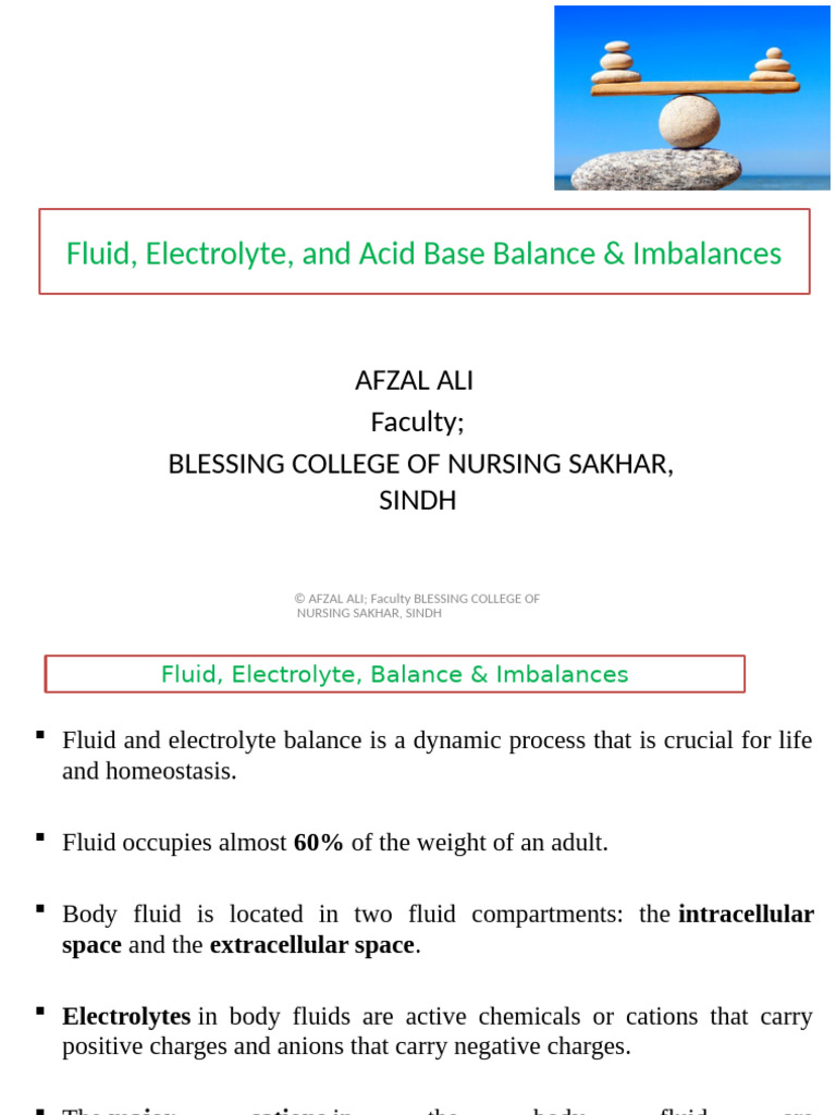 UNIT II Fluid, Electrolyte Balance and Acid | PDF | Electrolyte | Cell ...