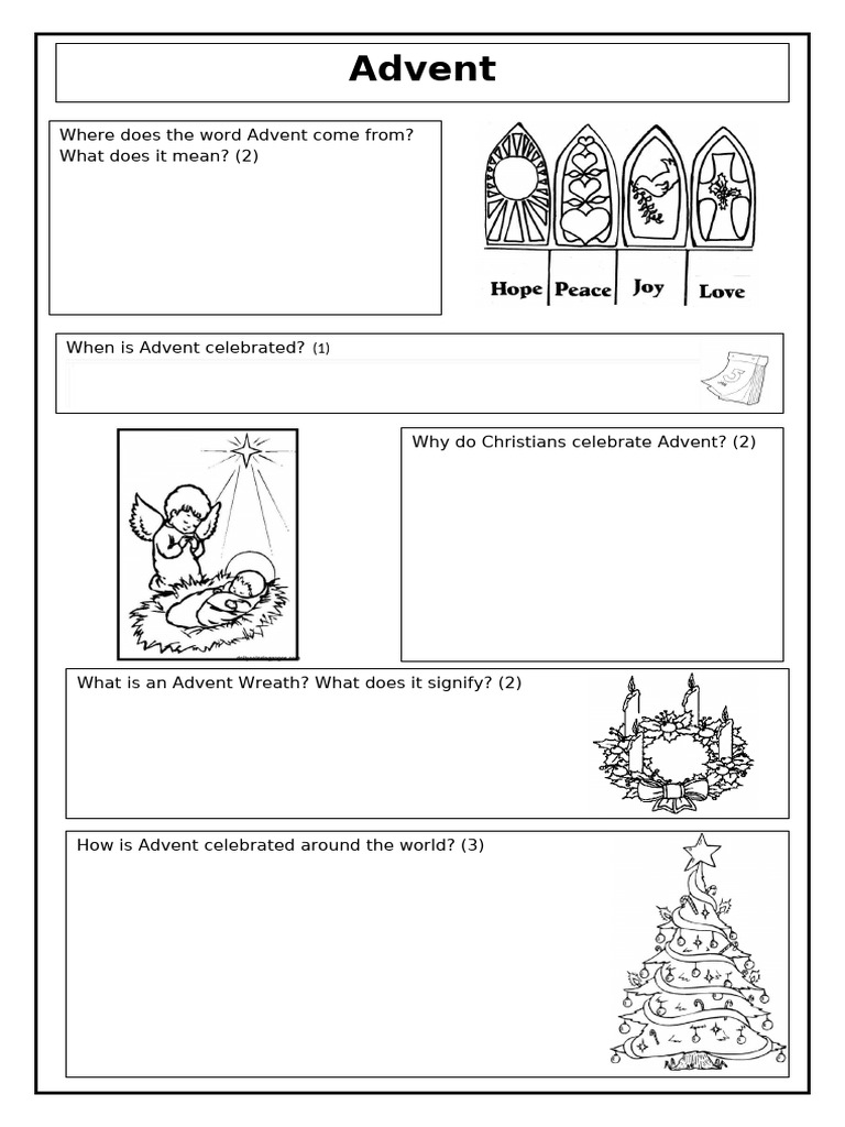 Advent Worksheet | PDF