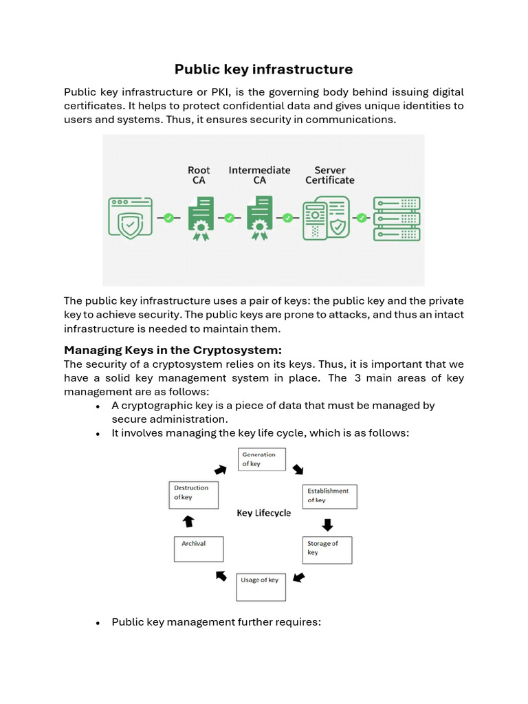 Public Key Infrastructure | PDF | Public Key Certificate | Public Key ...