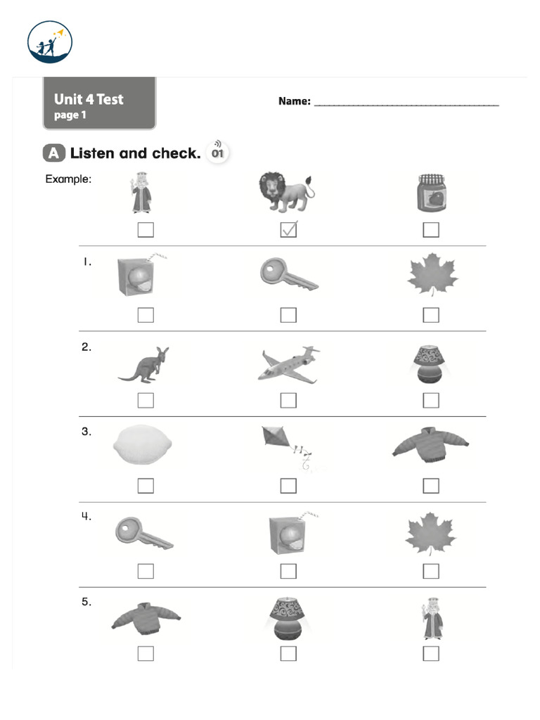 Phonics 1 - Unit 4 Test | PDF