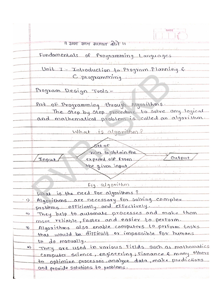 Unit 1 Programming to Program Planning & C Programming. | PDF