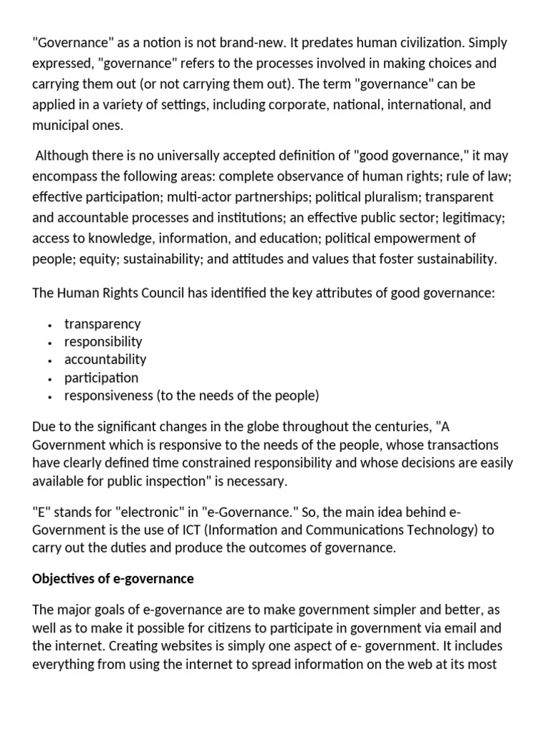 Governance | PDF | Governance | Information